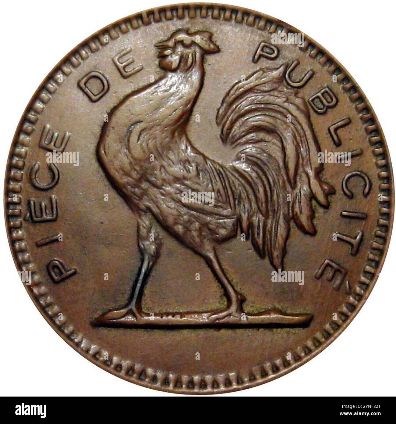 C. 1900 Paris France Brothel Shell Card Token Aux Belles Poules Rooster - Stevehayden 01 Stock ...