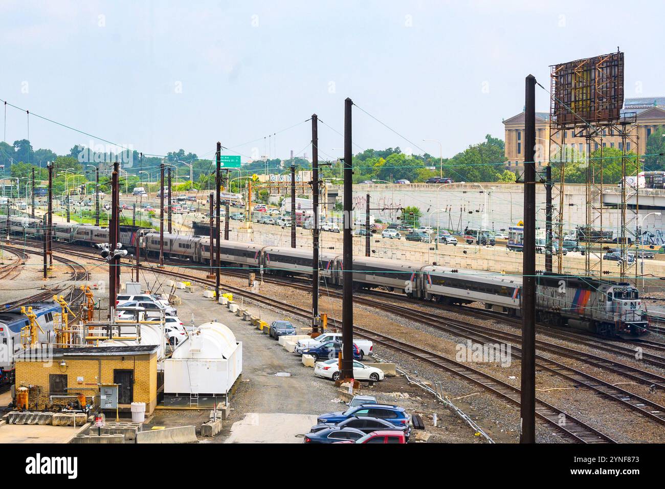 New Jersey Transit train on the Atlantic City line leaving 30th street ...