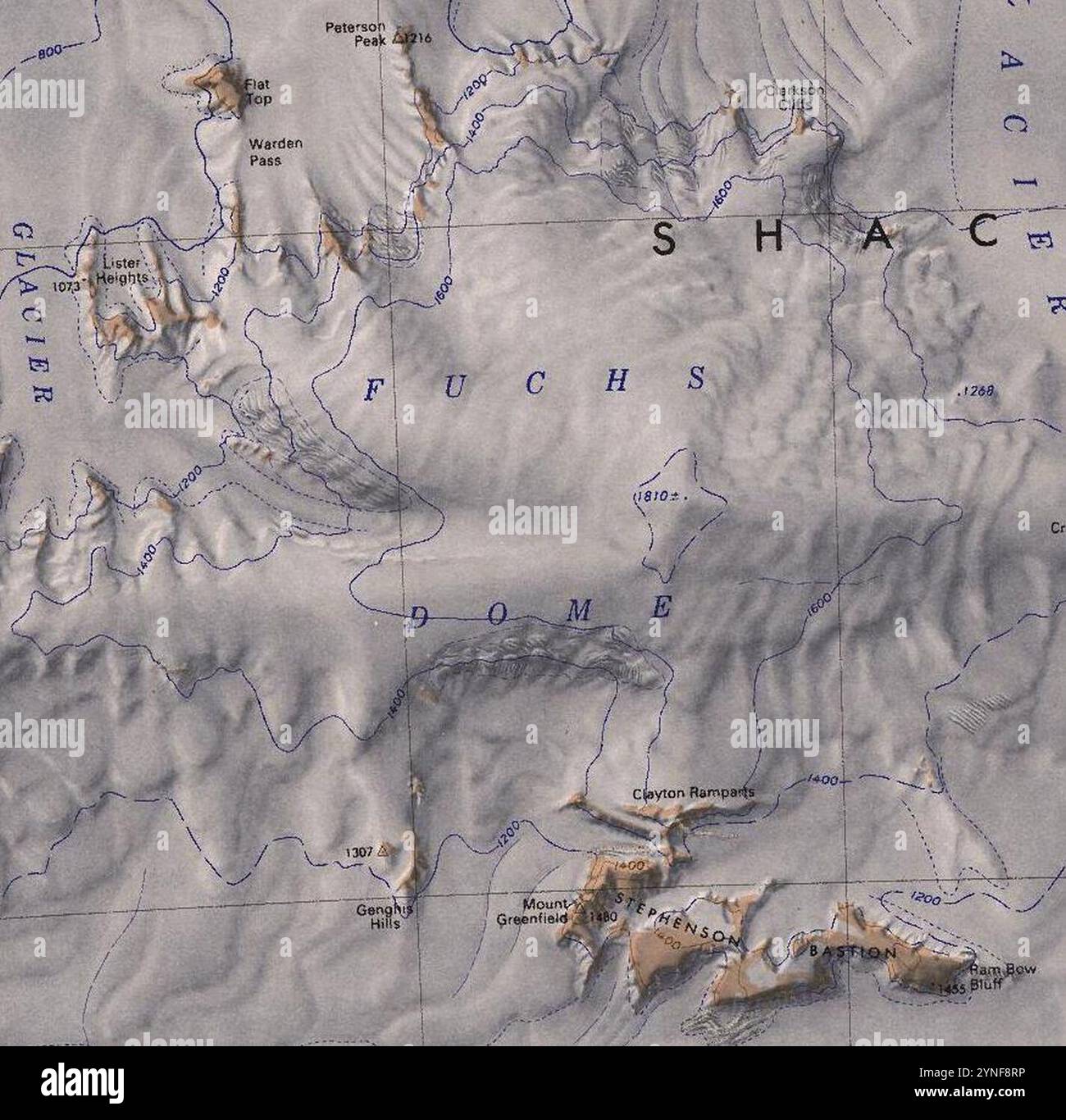 C80020s1 Ant.Map Shackleton Range Fuchs Dome Stock Photo - Alamy