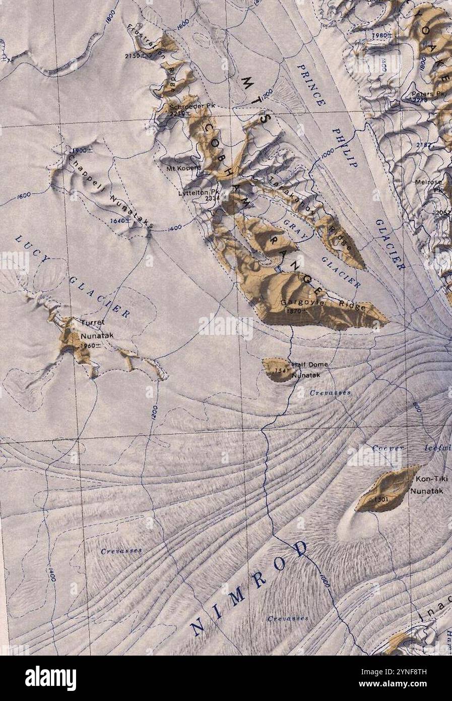 Map of glacier hi-res stock photography and images - Alamy