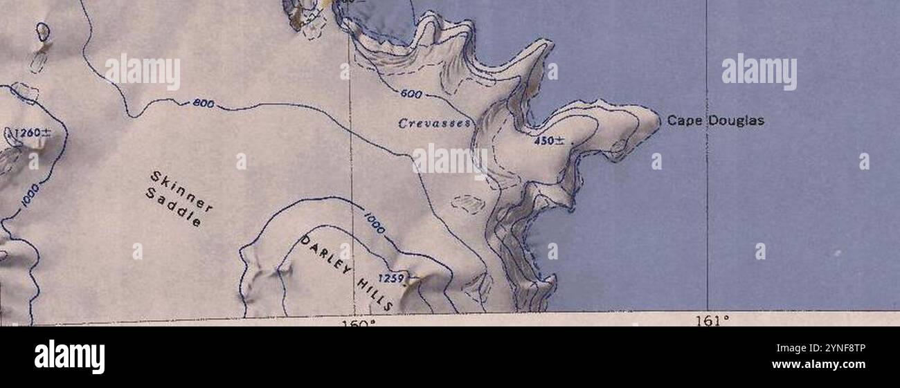 C80195s1 Ant.Map Cape Selborne Darley Hills Stock Photo - Alamy