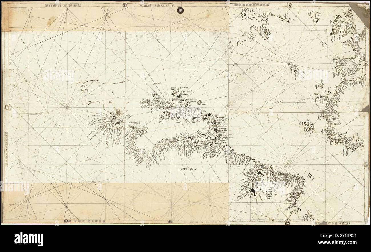Portolan chart of atlantic ocean hi-res stock photography and images ...