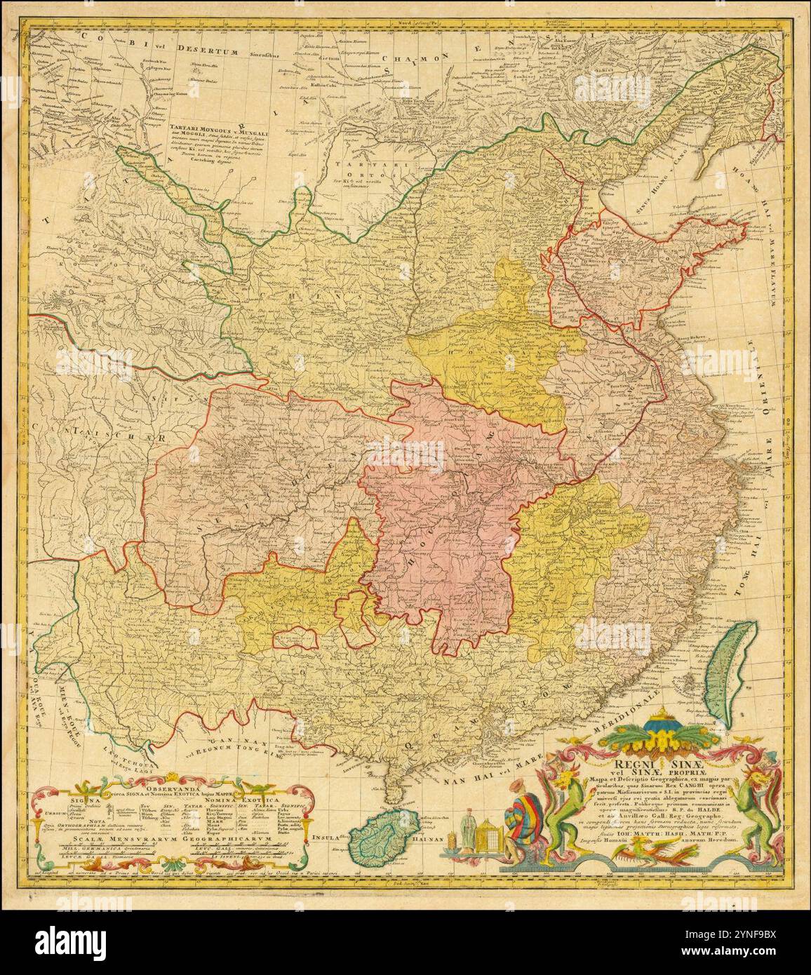 Ca. 1740 map of China, published by Homannsche Erben Stock Photo - Alamy