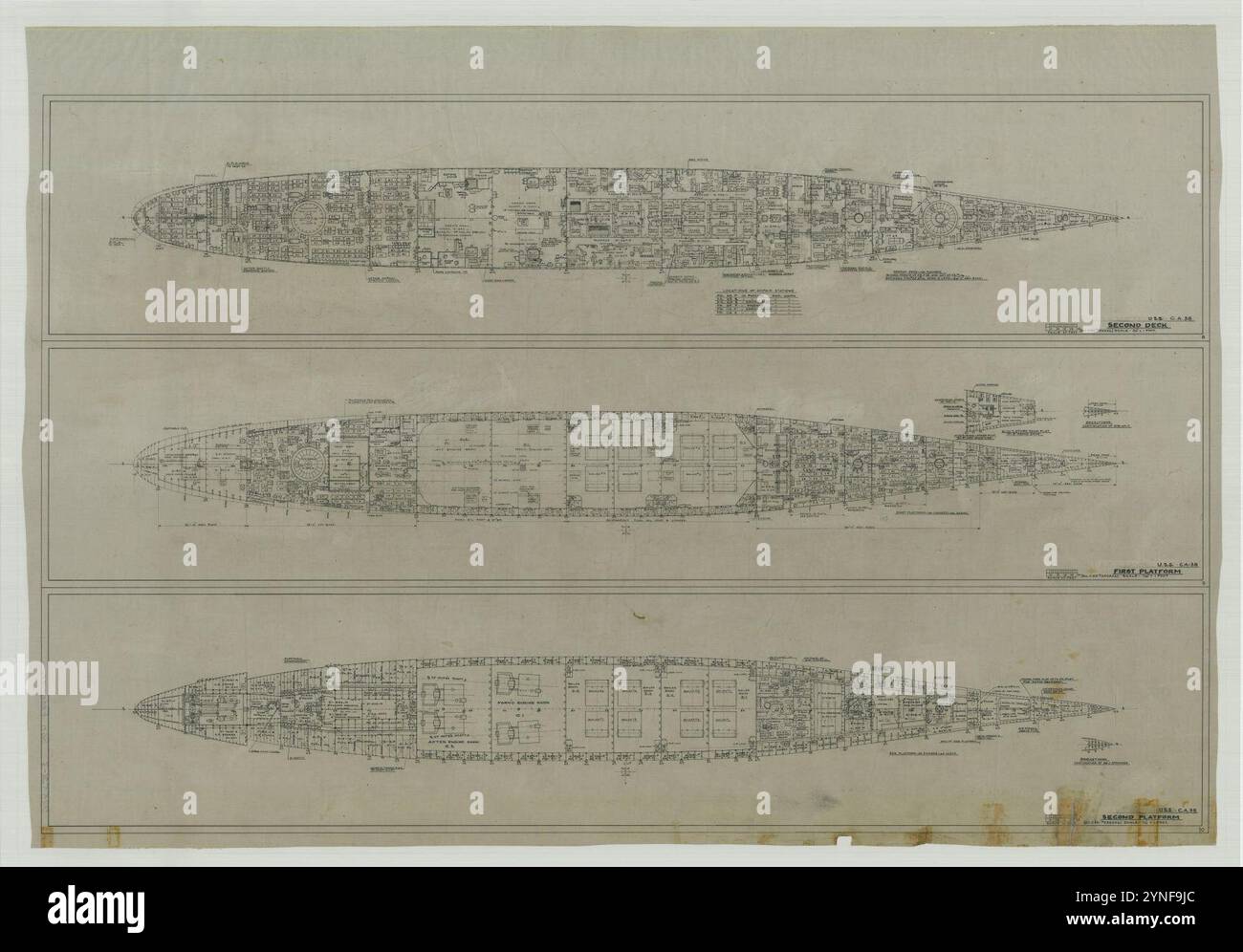 CA38 Booklet of General Plans - Second Deck, First Platform and Second ...