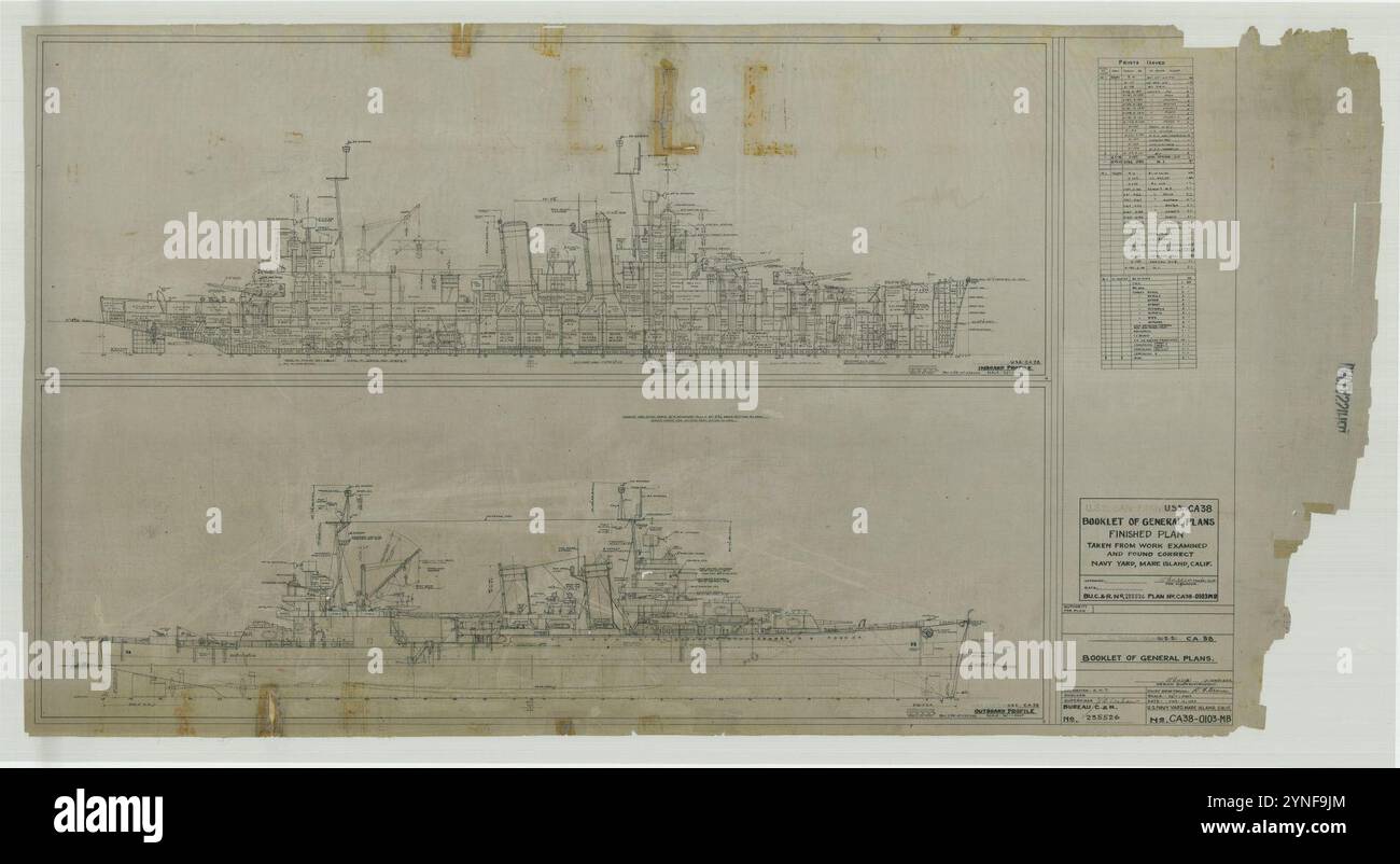 CA38 Booklet of General Plans - Inboard and Outboard Profile Stock ...