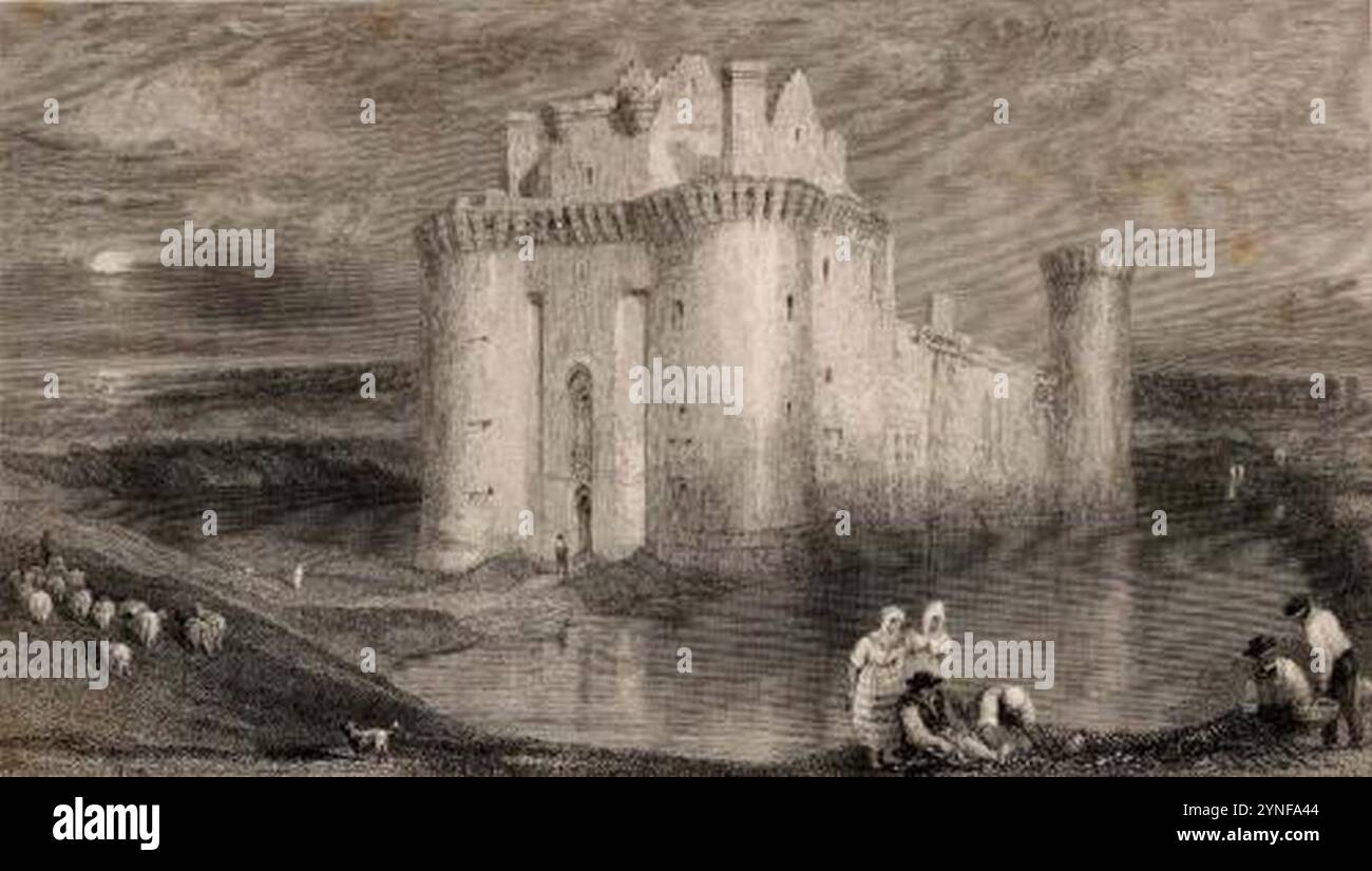 Caerlaverock Castle by Edward Goodall - Edward Goodall Stock Photo - Alamy