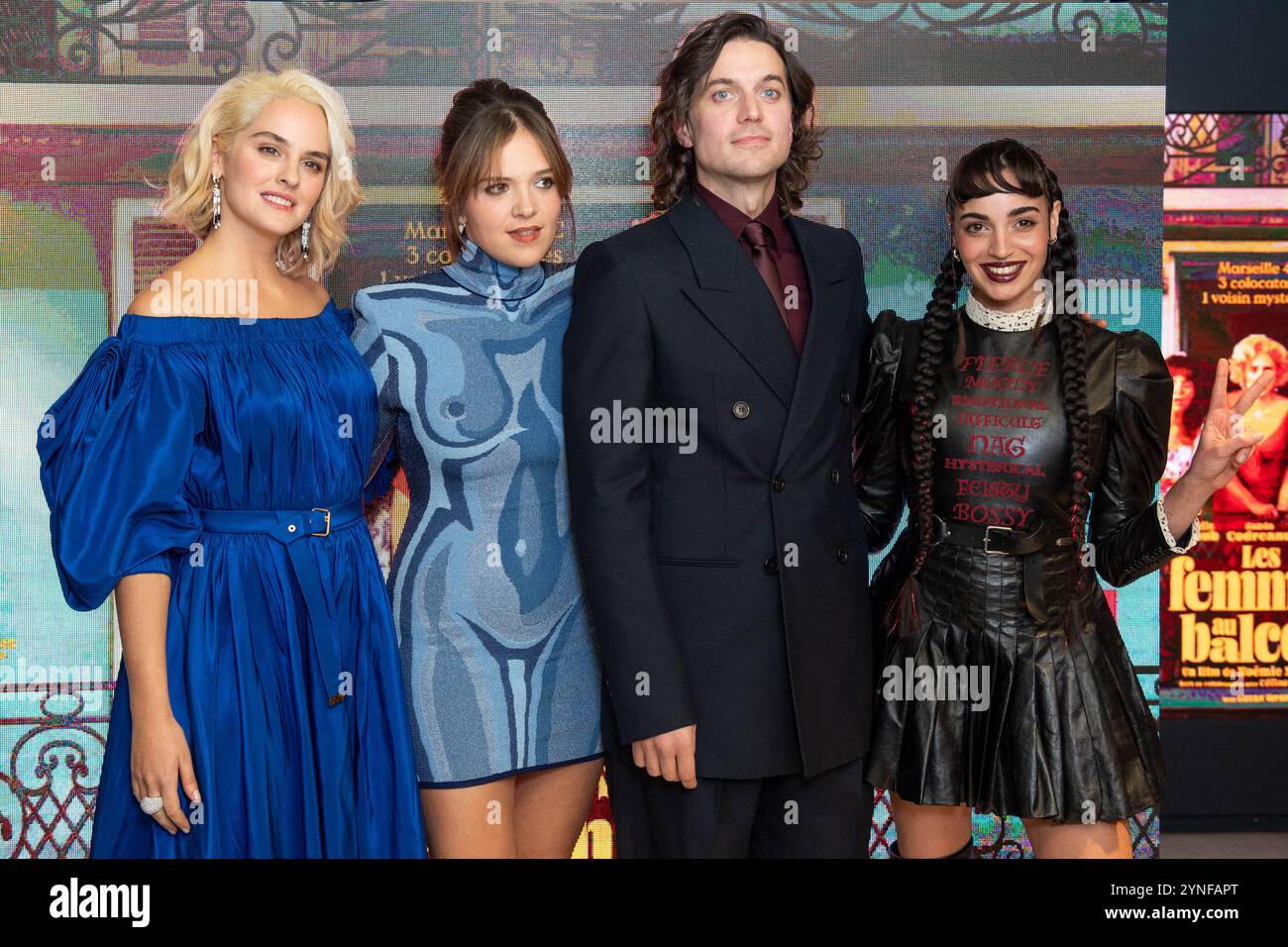 Paris, France. 25th Nov, 2024. Noemie Merlant, Sanda Codreanu, Lucas ...