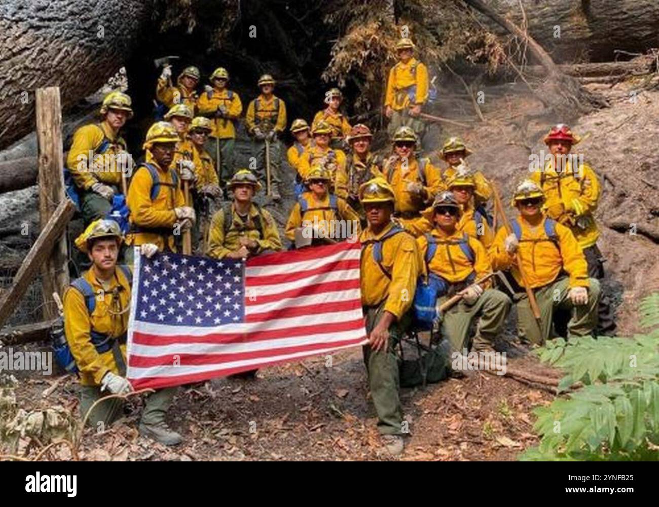 Cal Guard - Cal Fire Joint Team Rattlesnake Stock Photo - Alamy
