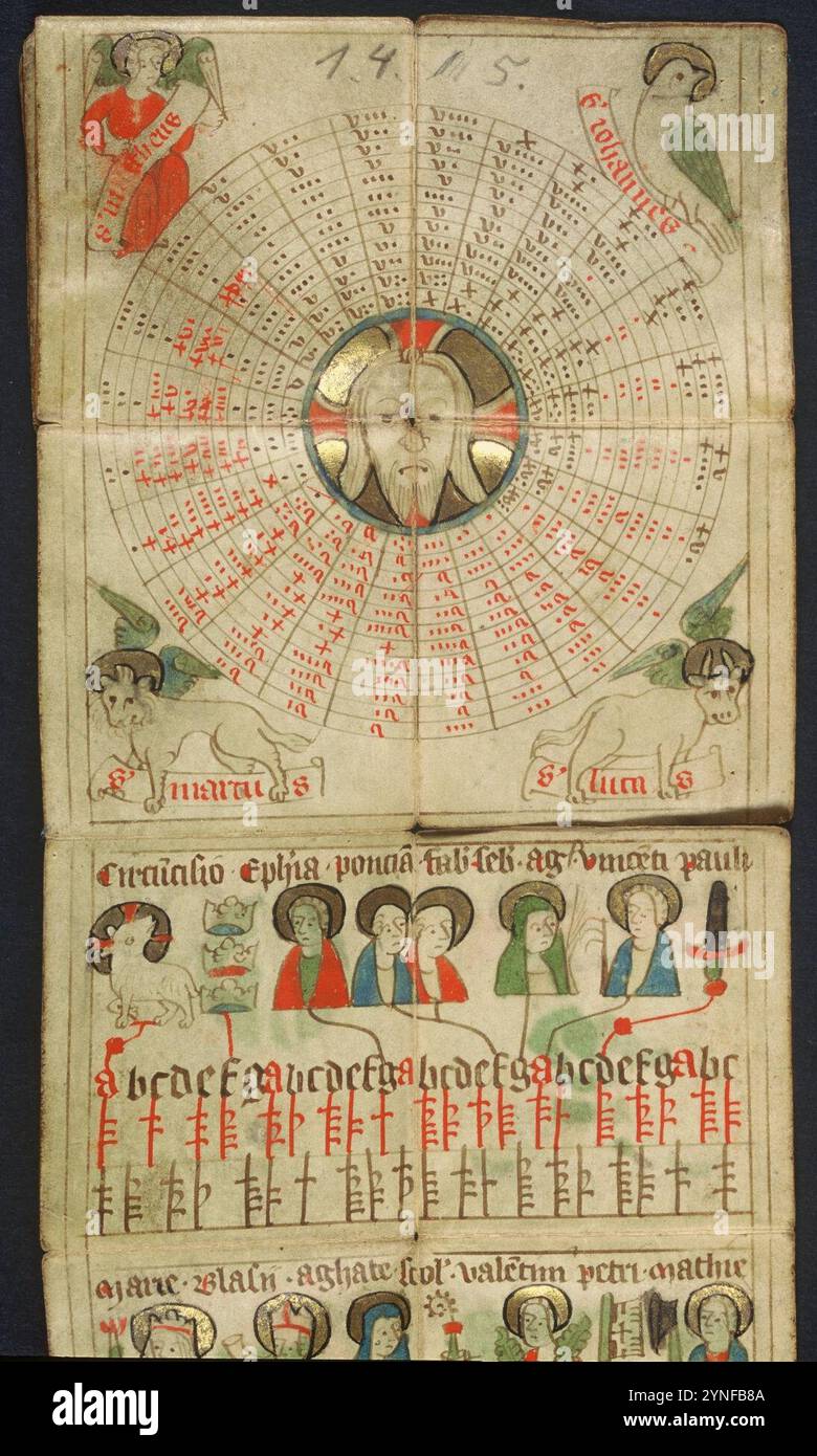 Calendar of the year 1415 (2 Stock Photo - Alamy