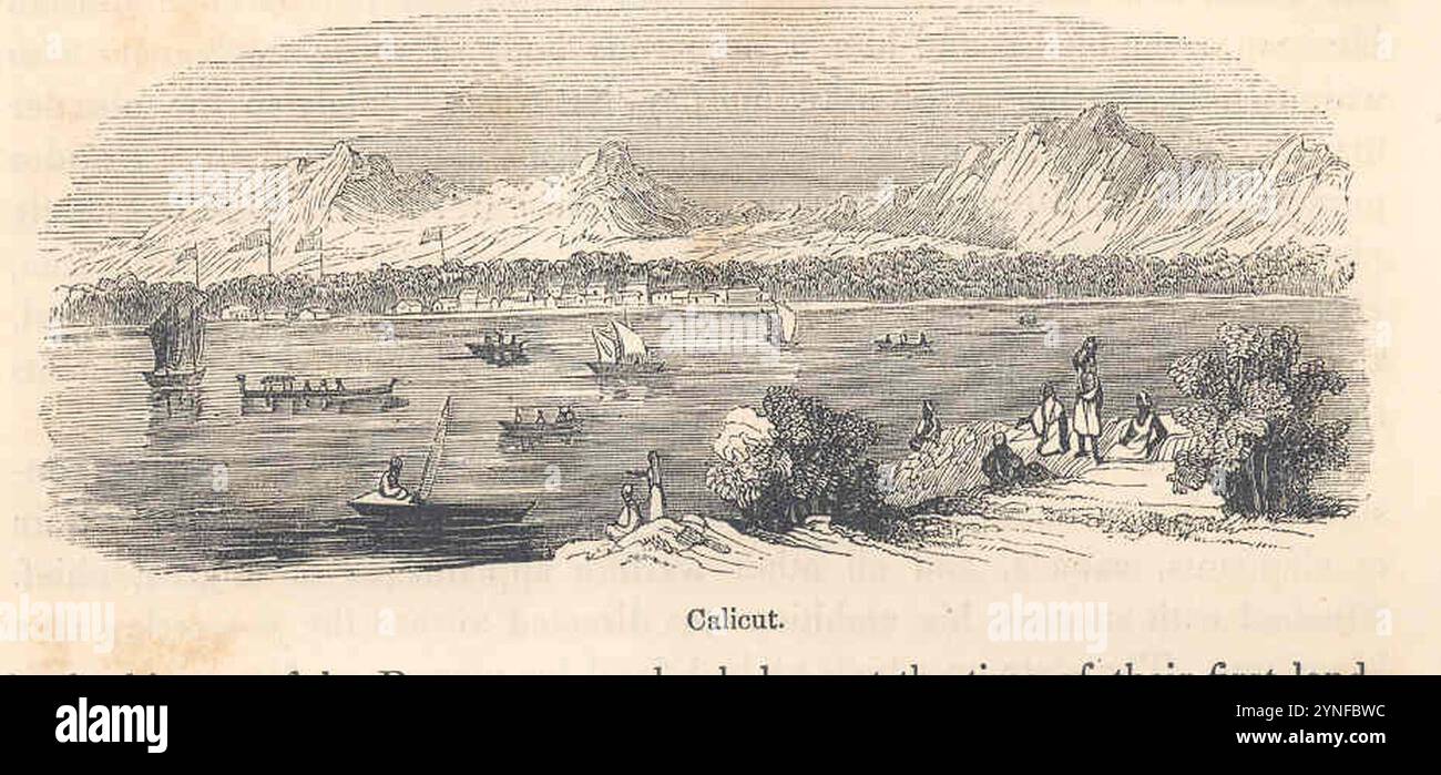 Calicut, from an English history book, 1851 Stock Photo - Alamy