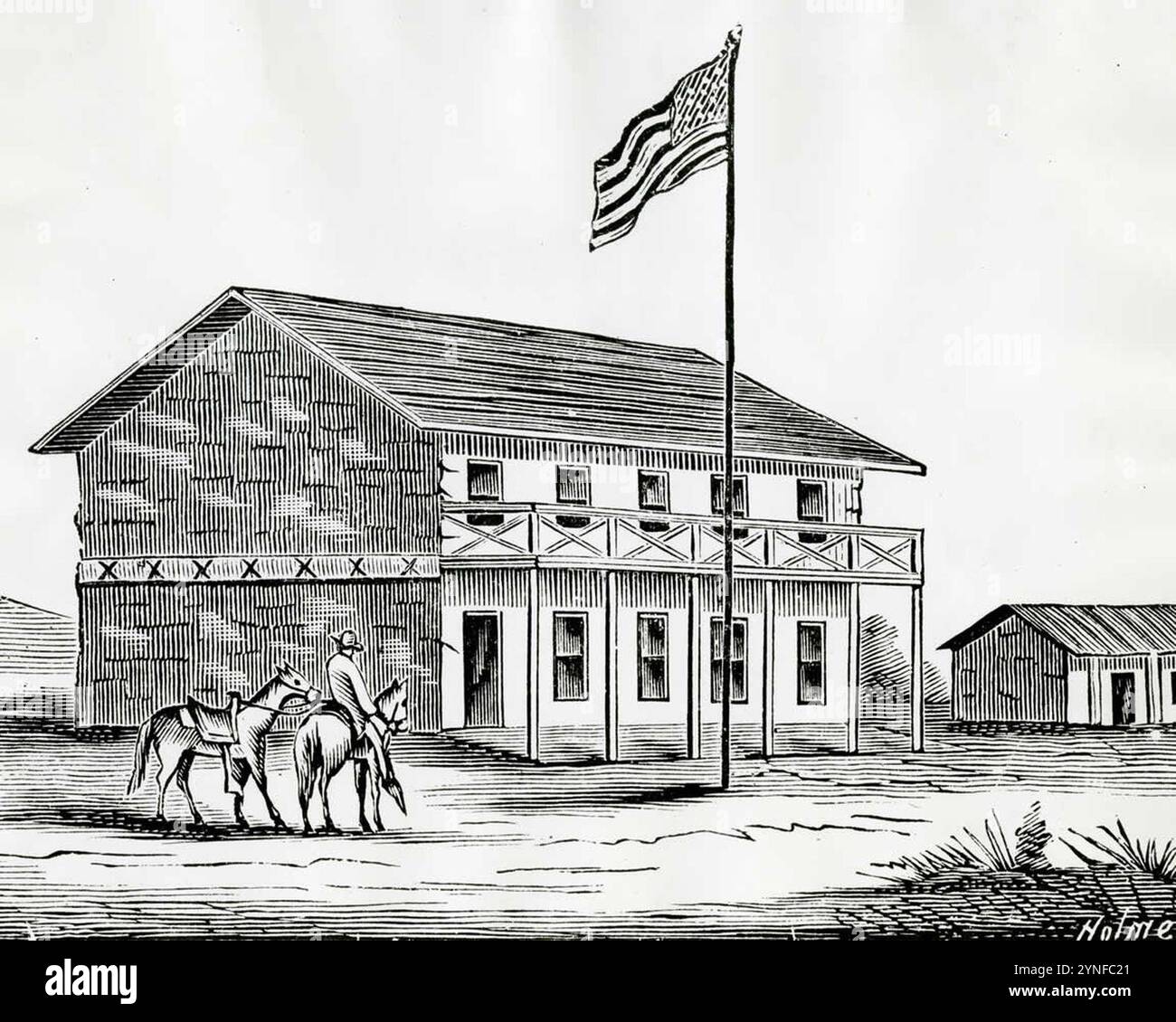 California's first state capitol in San José (c. 1850 Stock Photo - Alamy