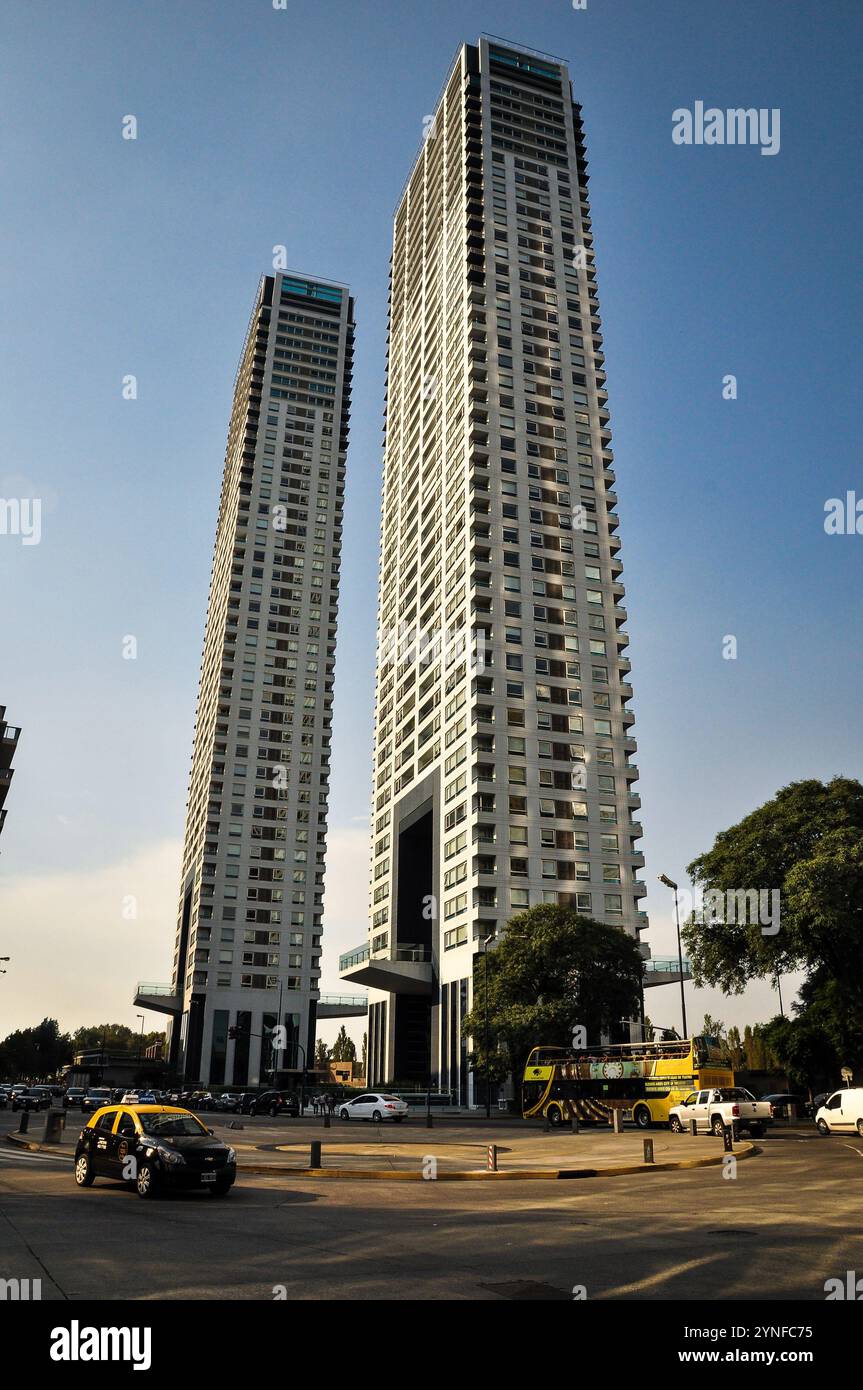 twin building in a square Stock Photo - Alamy