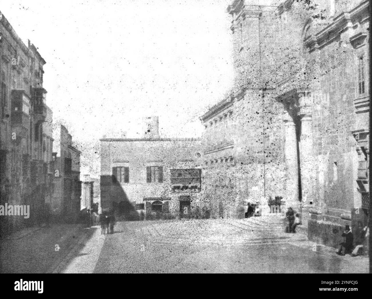Calvert Jones, St. John's Square, Valletta, Malta 1846 Stock Photo - Alamy