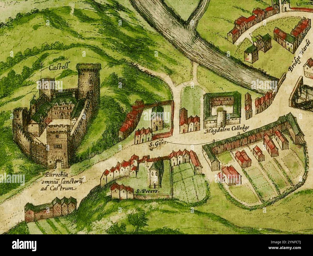 Cambridge Castle 1575 Stock Photo - Alamy