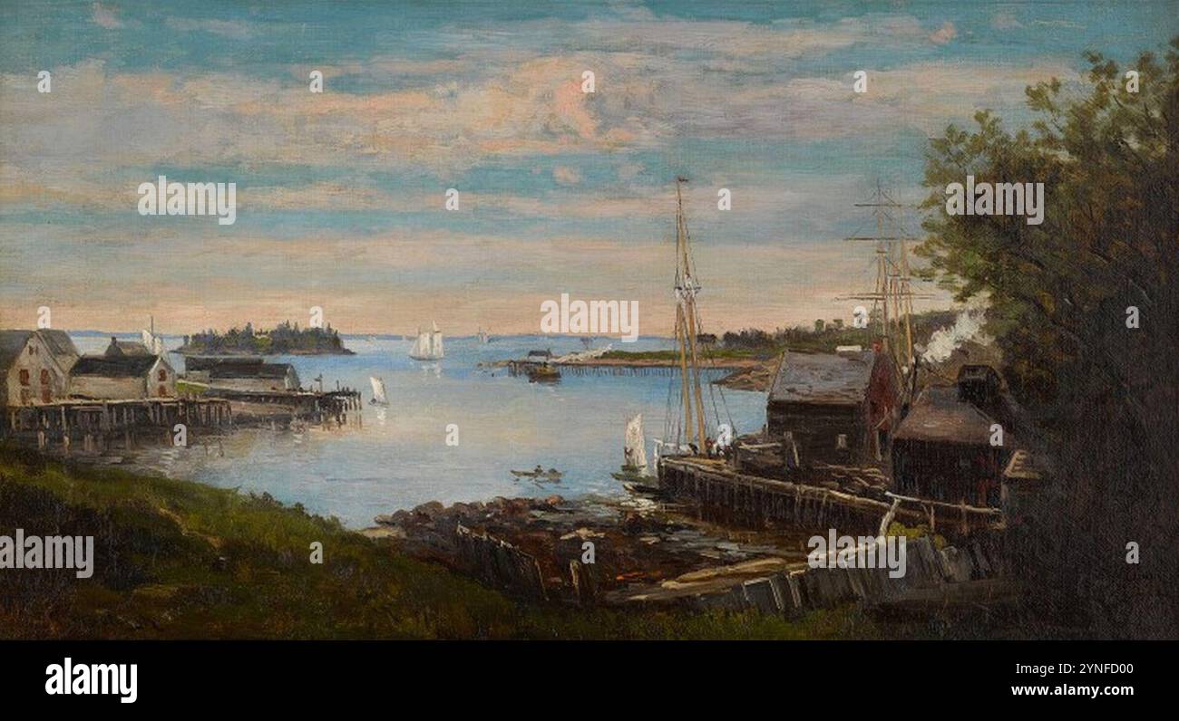 Camden Harbor Maine Stock Photo - Alamy
