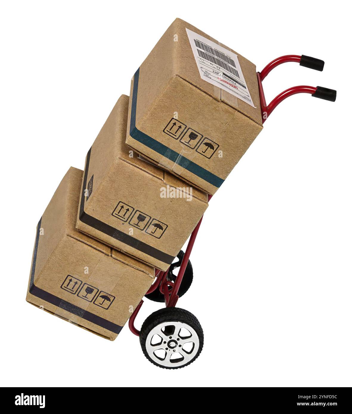 Hand cart shipping box hi-res stock photography and images - Alamy