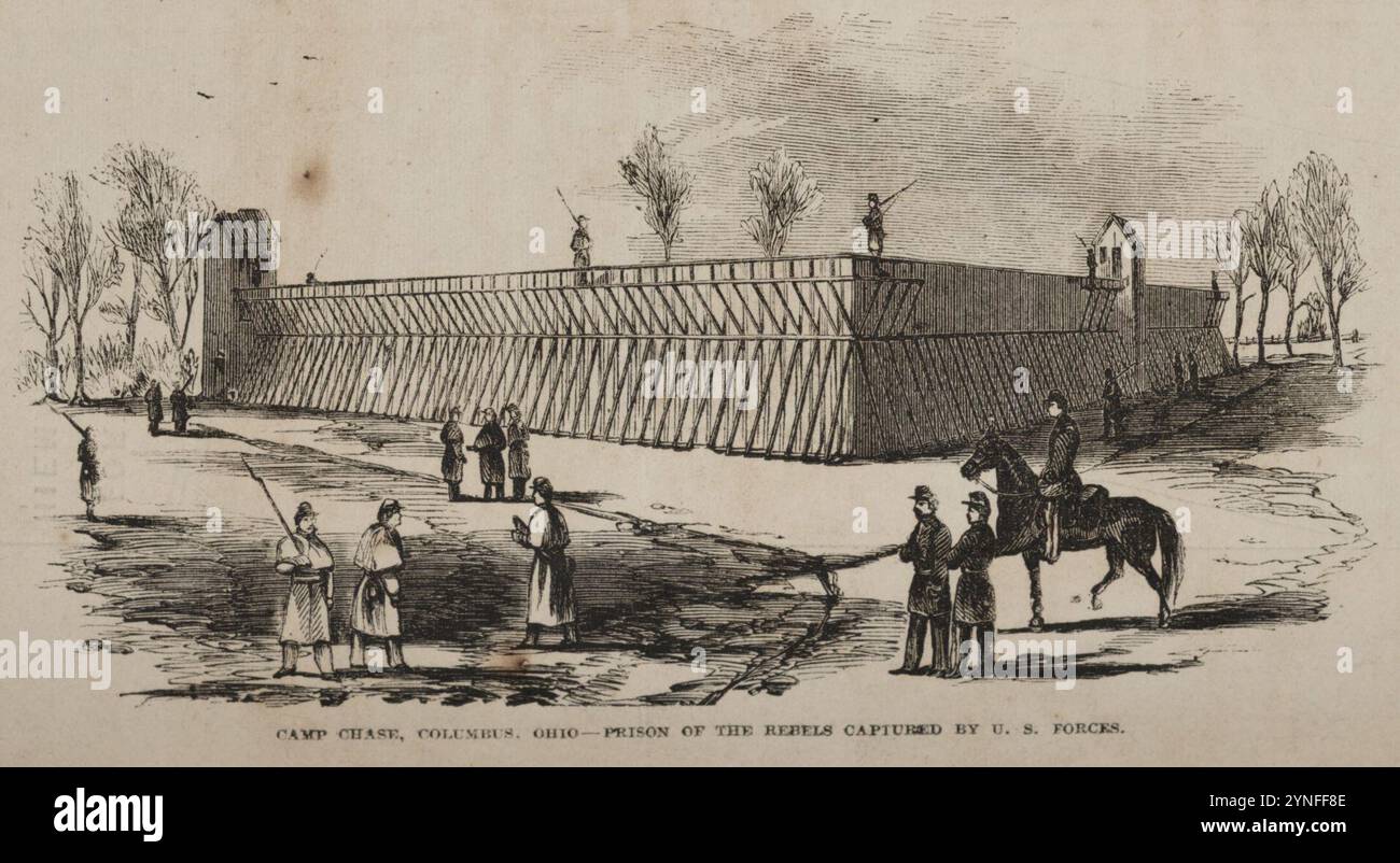 Camp Chase, Columbus, Ohio. Prison of the rebels captured by U. S ...