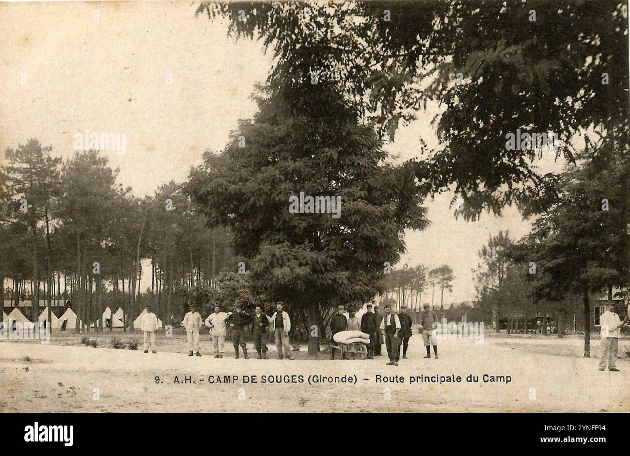 Camp de Souge - allée principale 1 Stock Photo - Alamy