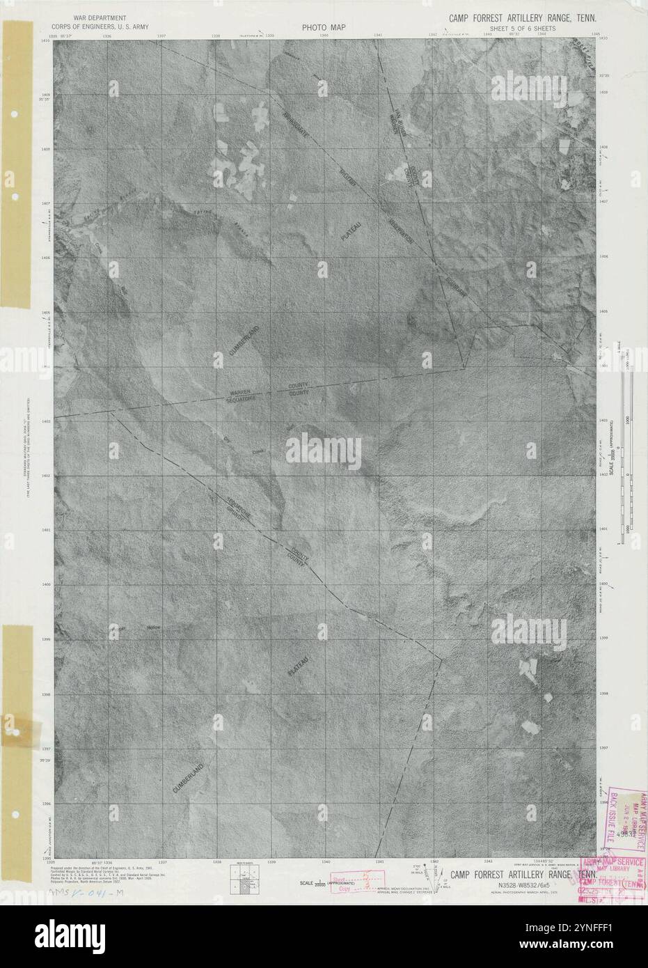 Camp Forrest Artillery Range, Sheet 5 Stock Photo - Alamy