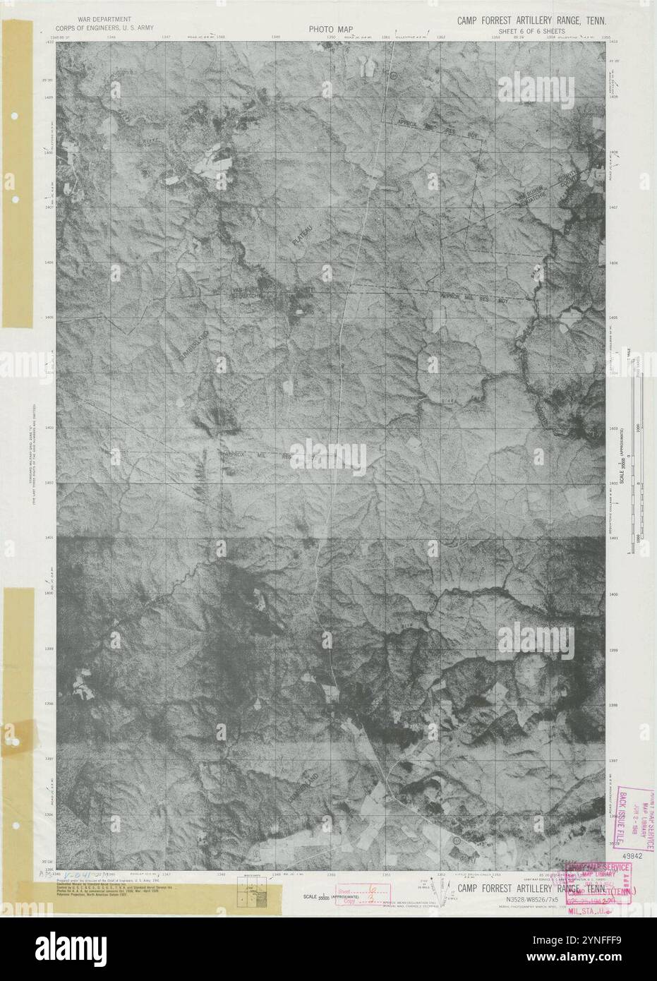 Camp Forrest Artillery Range, Sheet 6 Stock Photo - Alamy