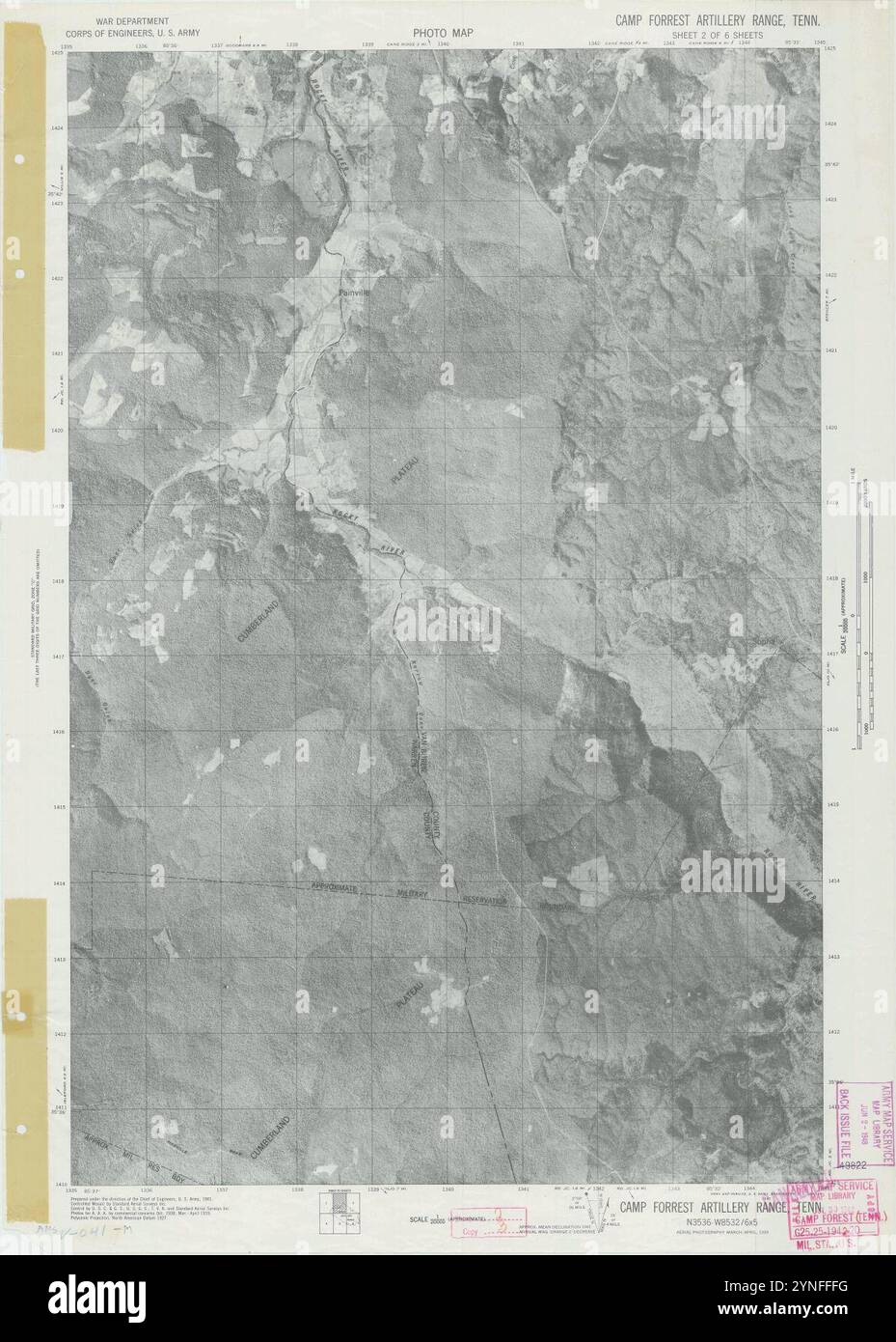 Camp Forrest Artillery Range, Sheet 2 Stock Photo - Alamy