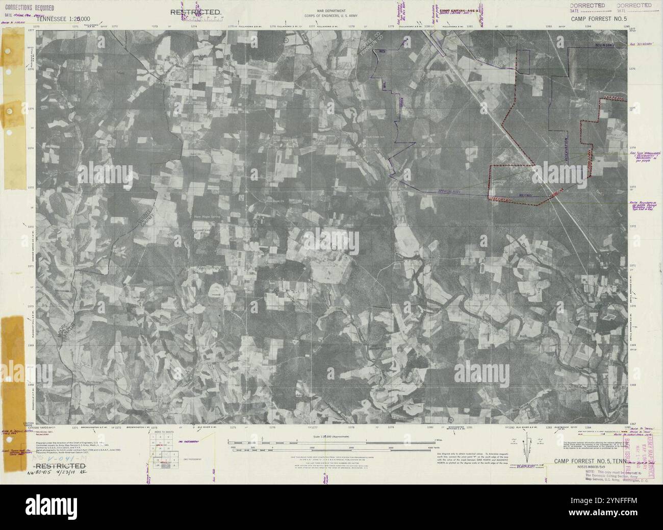 Camp Forrest, Sheet 5 Stock Photo - Alamy