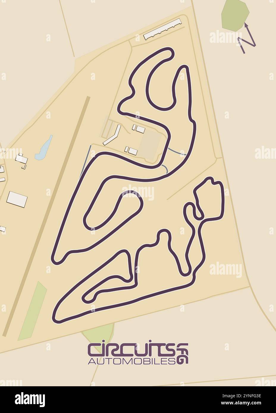 Circuits automobiles LFG, France Race track map poster art Stock Vector ...