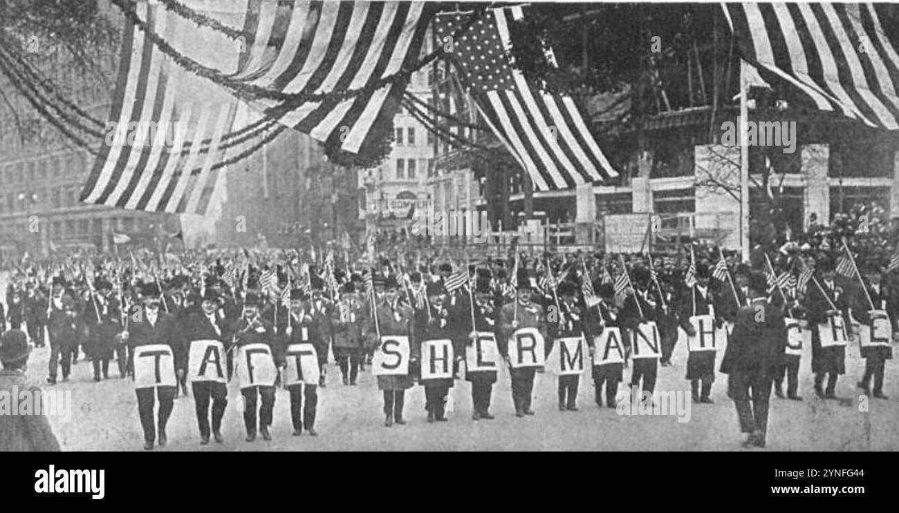 Campanya de William Howard Taft - 1908 b Stock Photo - Alamy