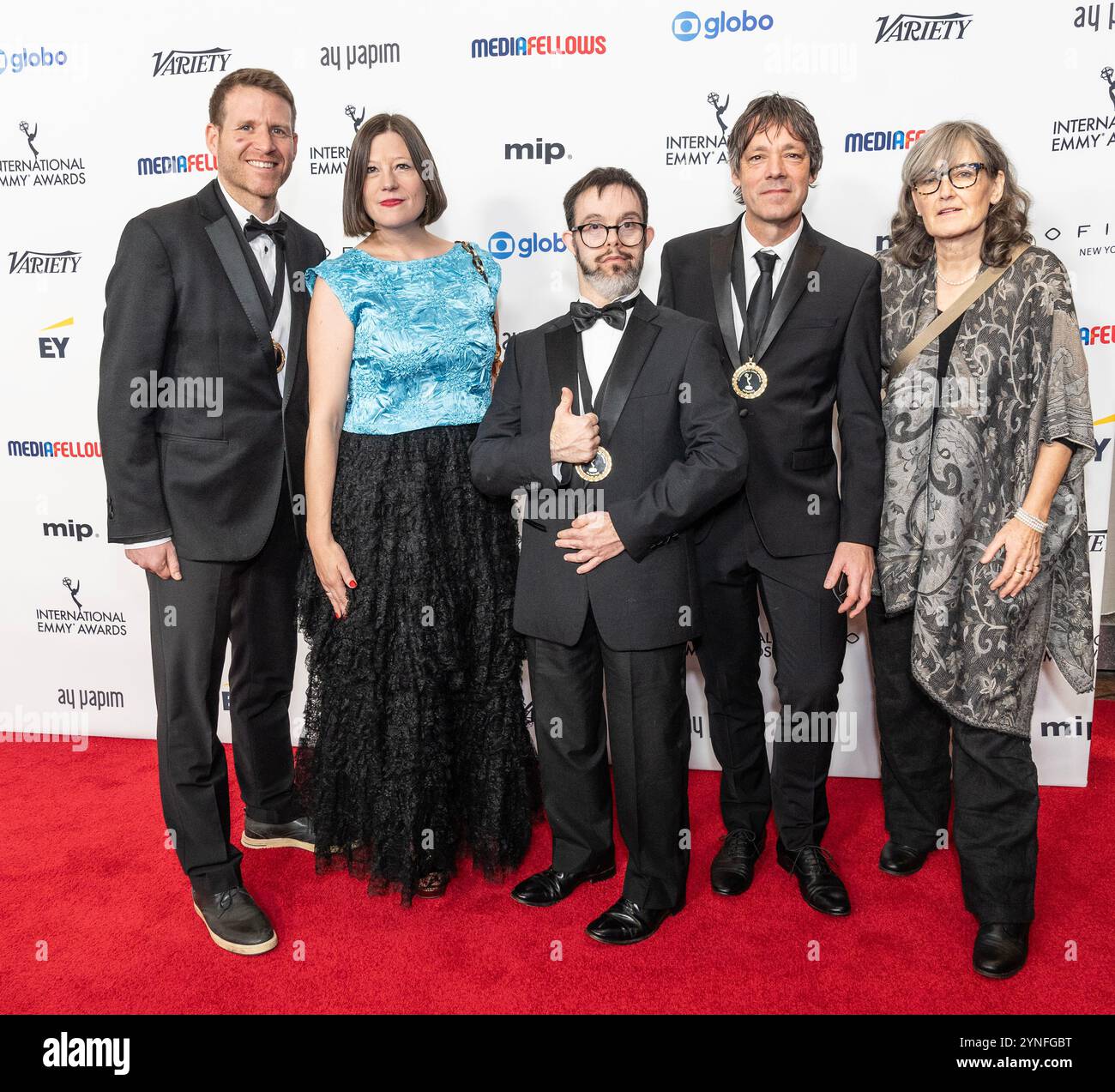 Peter Beard (1st from left), Daisy Allsop (2nd from left), Otto Baxter ...