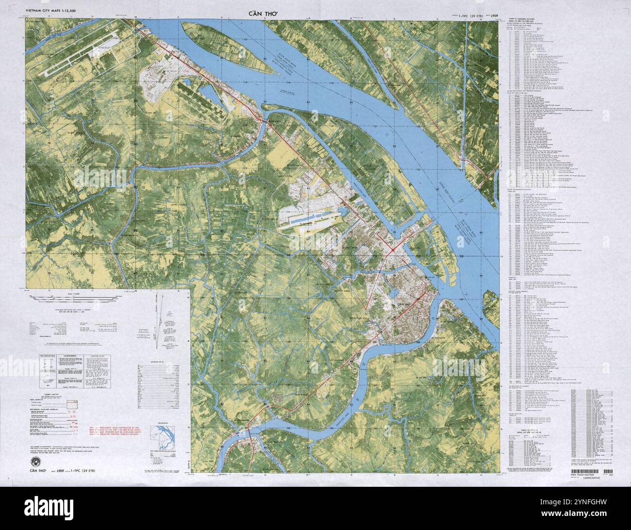 Can Tho, Edition 1-TPC (29 ETB), Series L909, National Imagery and Mapping Agency, 1970 Stock ...