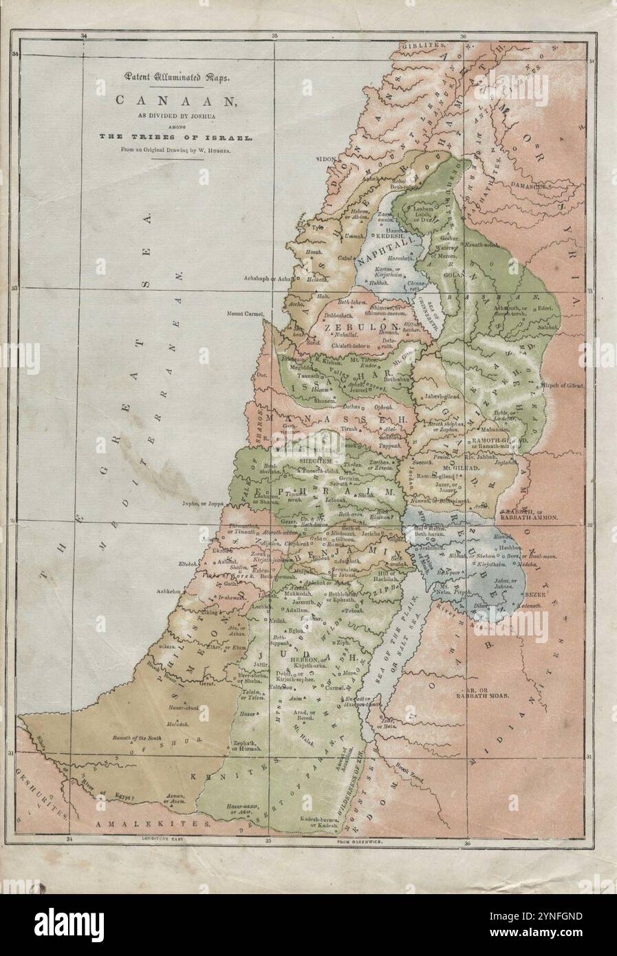 Canaan, as divided by Joshua among the tribes of Israel (FL37121901 ...