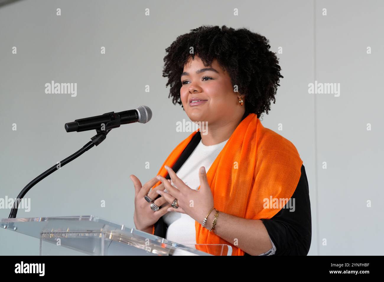 New York, United States. 25th Nov, 2024. Stephanie Pacheco during the ...
