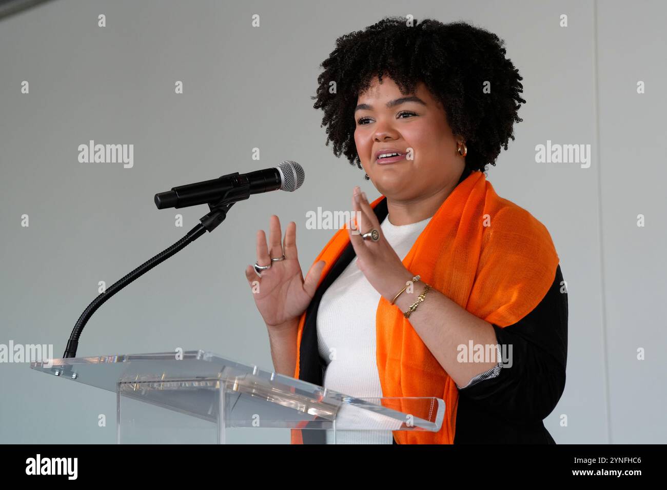 New York, United States. 25th Nov, 2024. Stephanie Pacheco during the ...