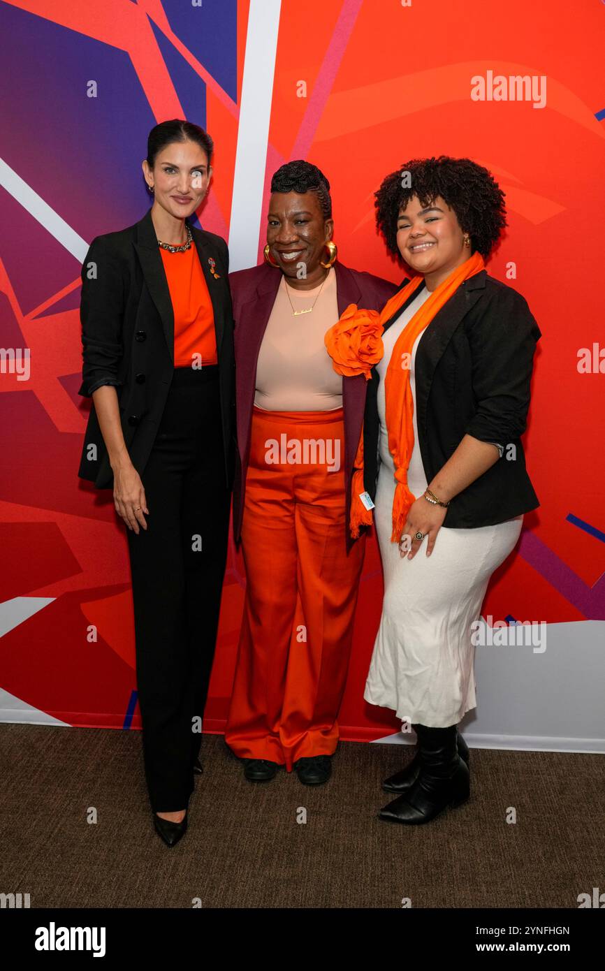 New York, United States. 25th Nov, 2024. Cindy Bishop, Ms. Tarana J ...