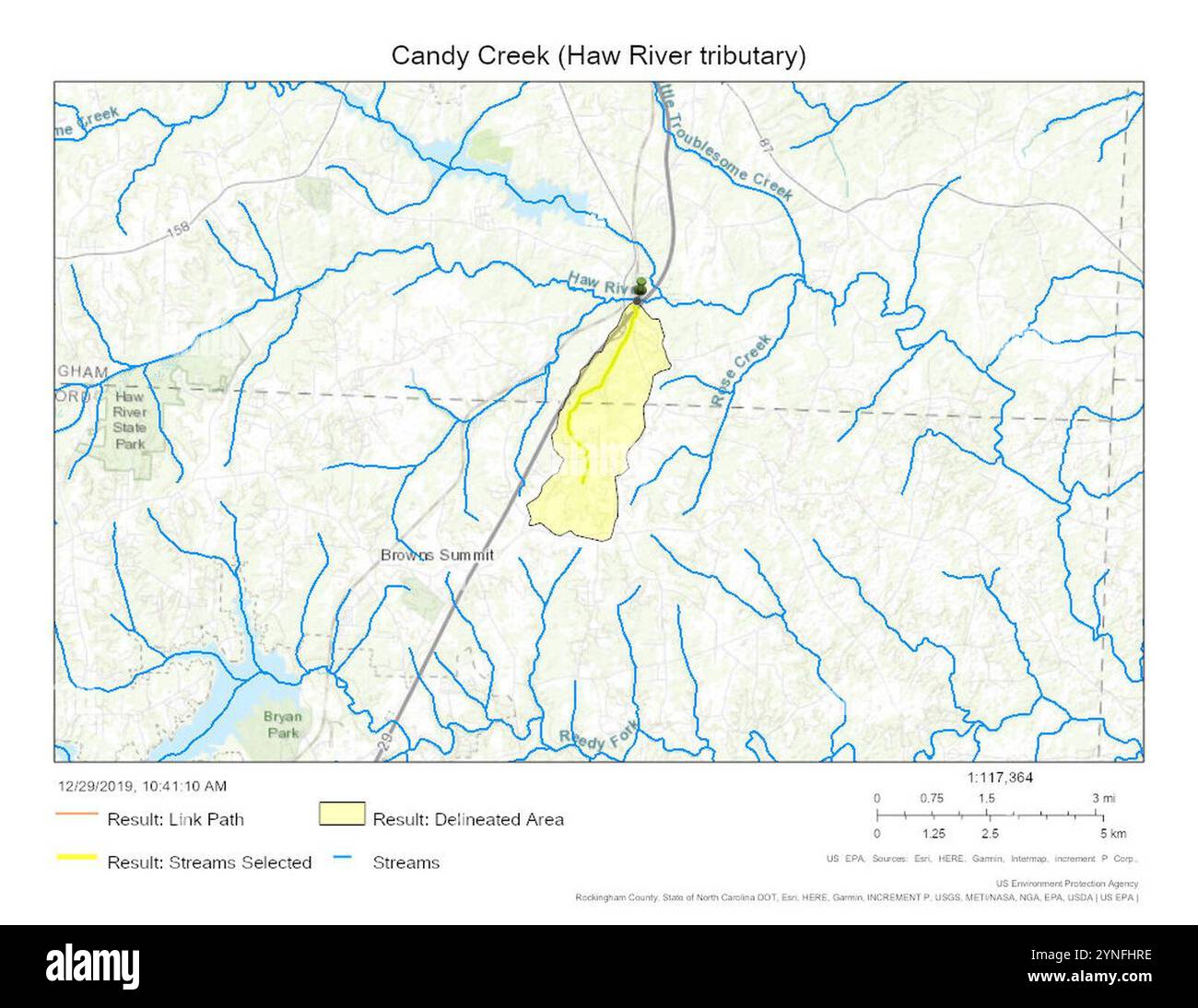 Candy Creek (Haw River tributary Stock Photo - Alamy