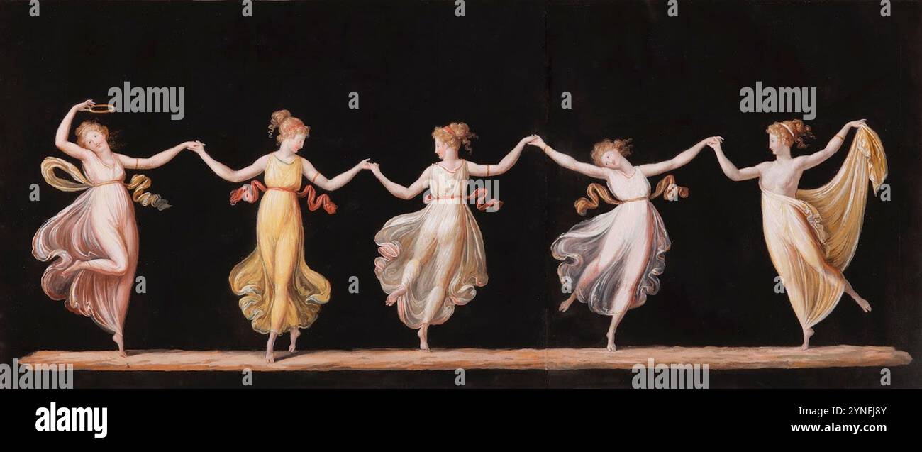 Canova - five dancers holding hands, 1798-1799 Stock Photo - Alamy