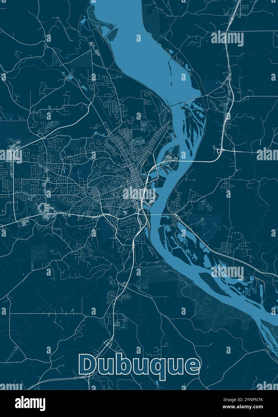 Dubuque vector map hi-res stock photography and images - Alamy