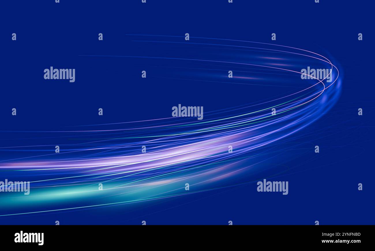 White and blue line motion neon attractive, abstract wave line, blue ...