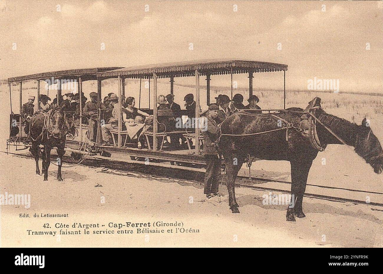 Cap-Ferret - Tramway 1 Stock Photo - Alamy