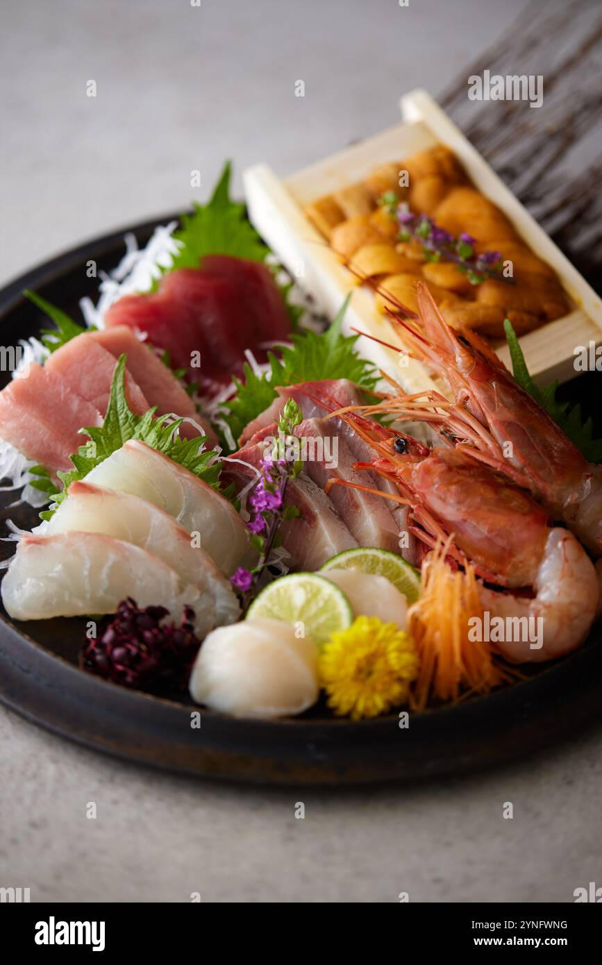 Japanese style sashimi Stock Photo - Alamy