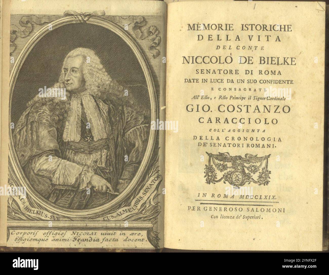 Caracciolo Bielke 1769 Stock Photo - Alamy