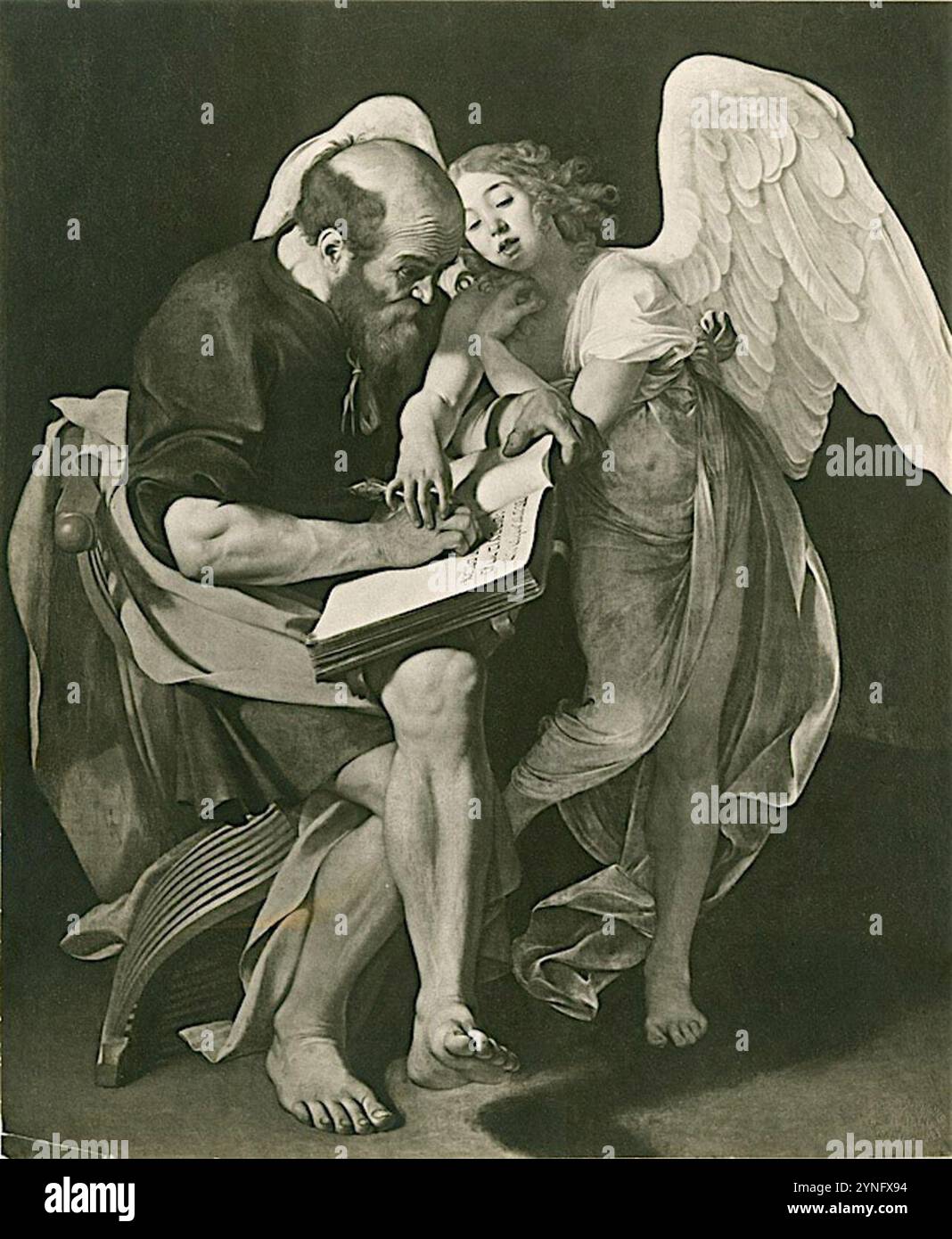 Caravaggio - Saint Matthew and the Angel - c. 1602 Stock Photo - Alamy