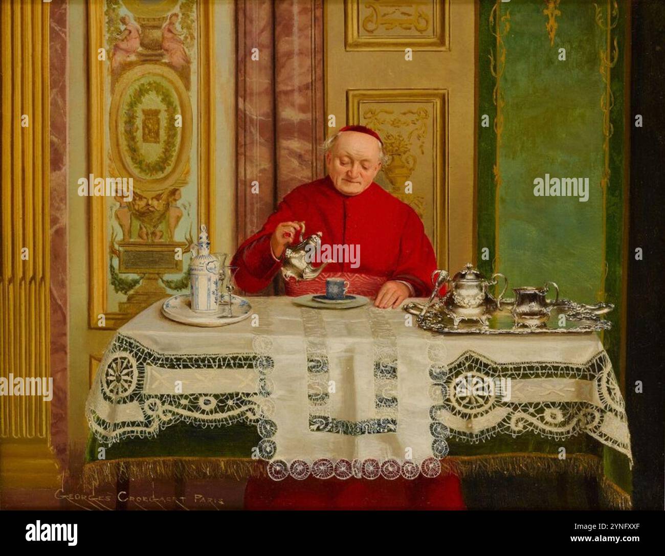 Cardinal Taking Coffee Stock Photo - Alamy