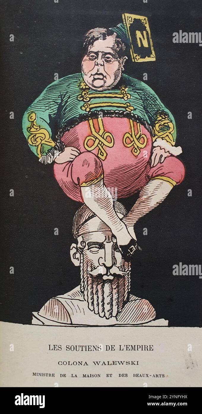 Caricature Alexandre Colonna Walewski Stock Photo - Alamy