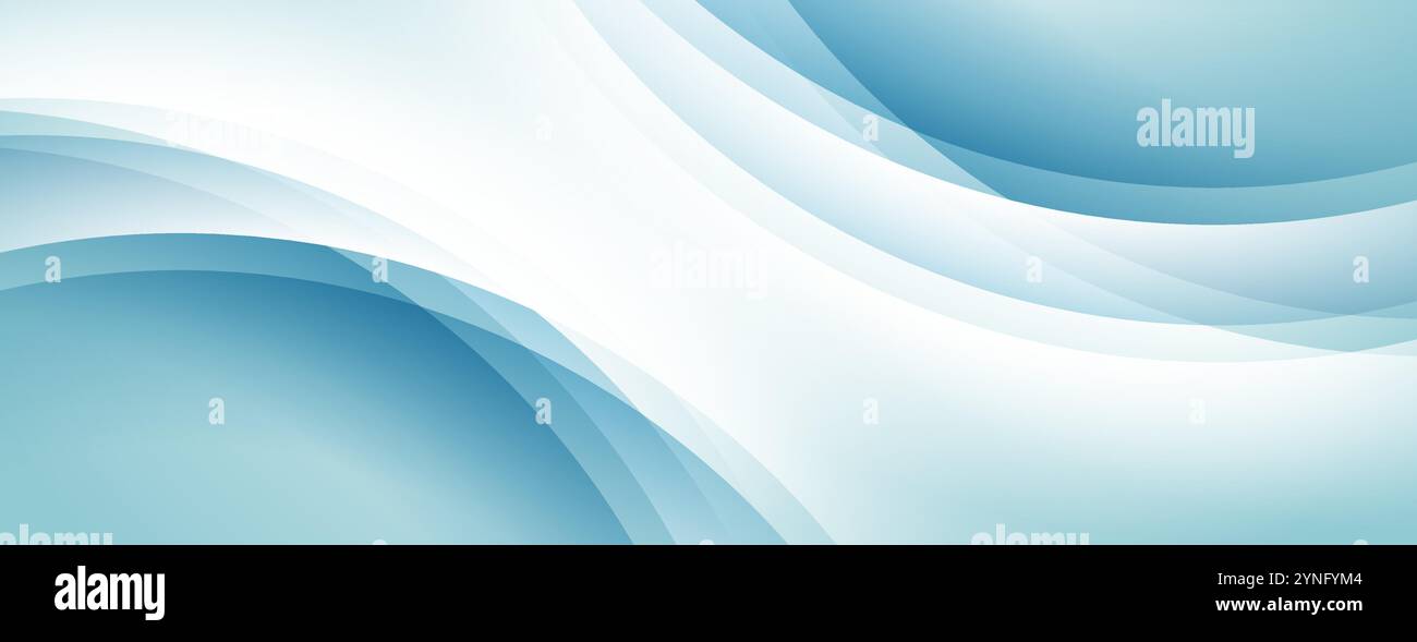 white and blue abstract background with wave and circles. great for ...