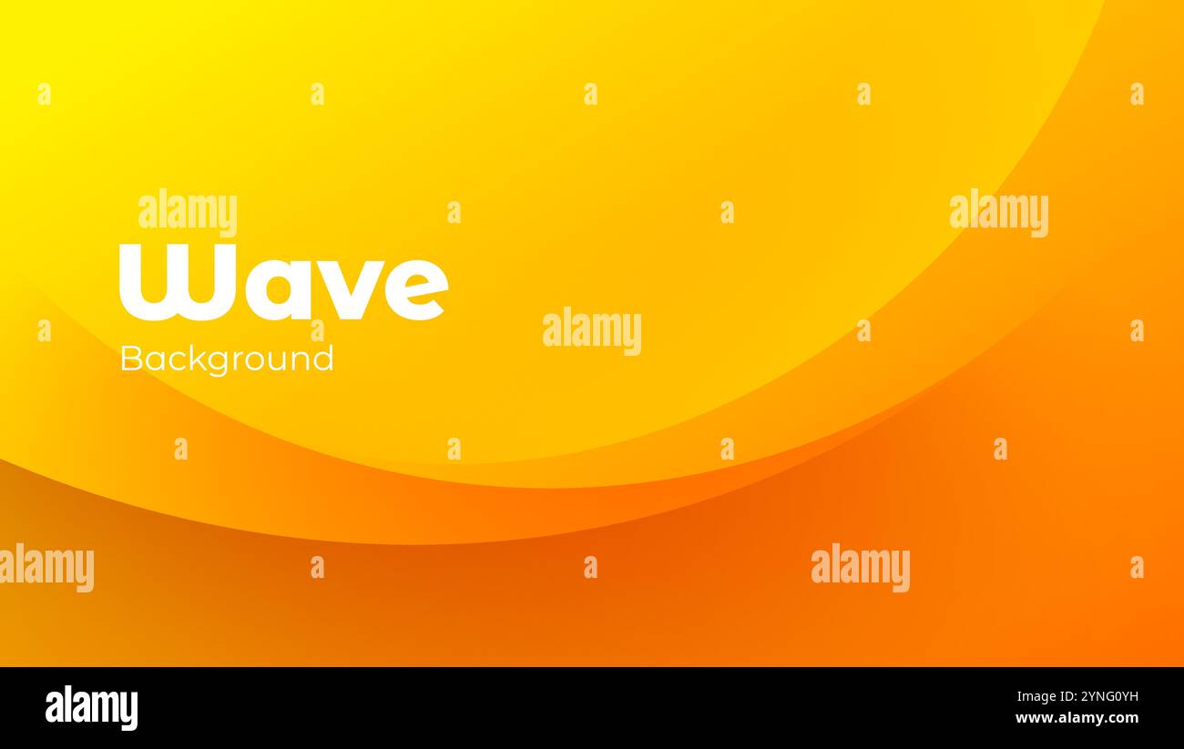 yellow minimal abstract wave lines background for banner, wallpaper ...