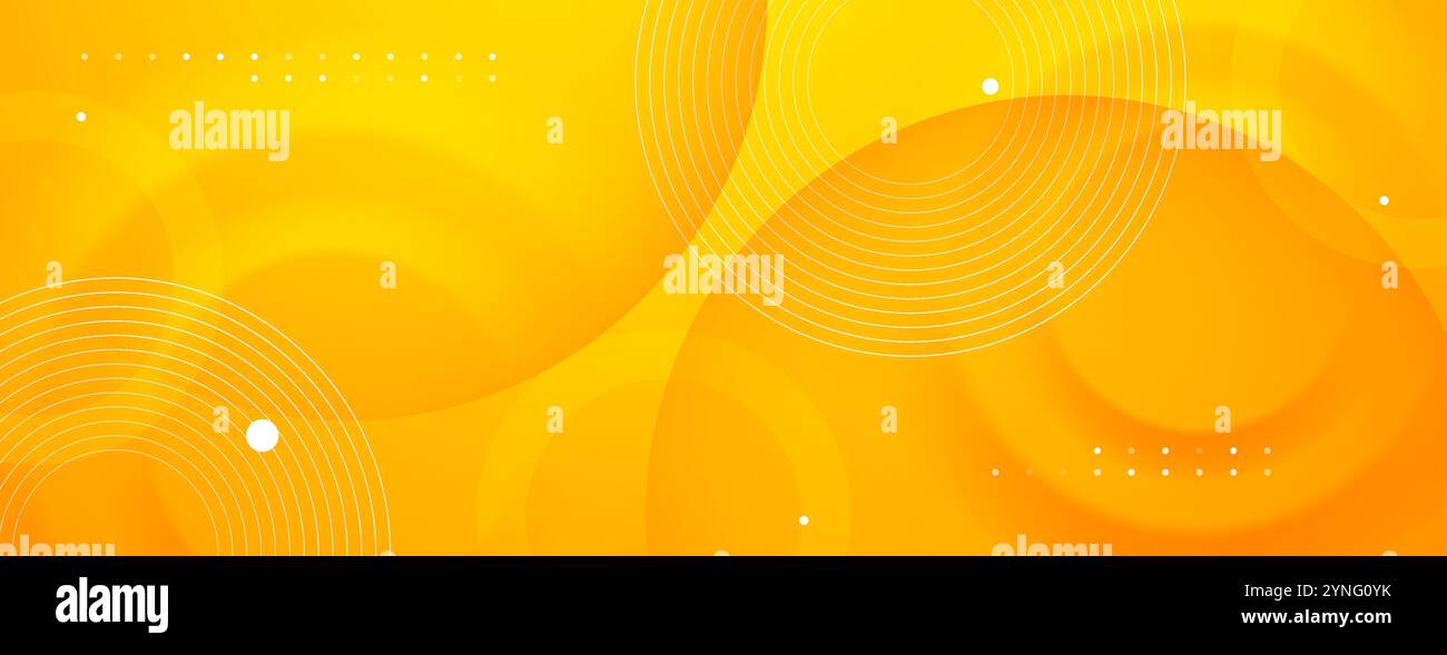 yellow abstract geometric background with overlapping circle shapes ...
