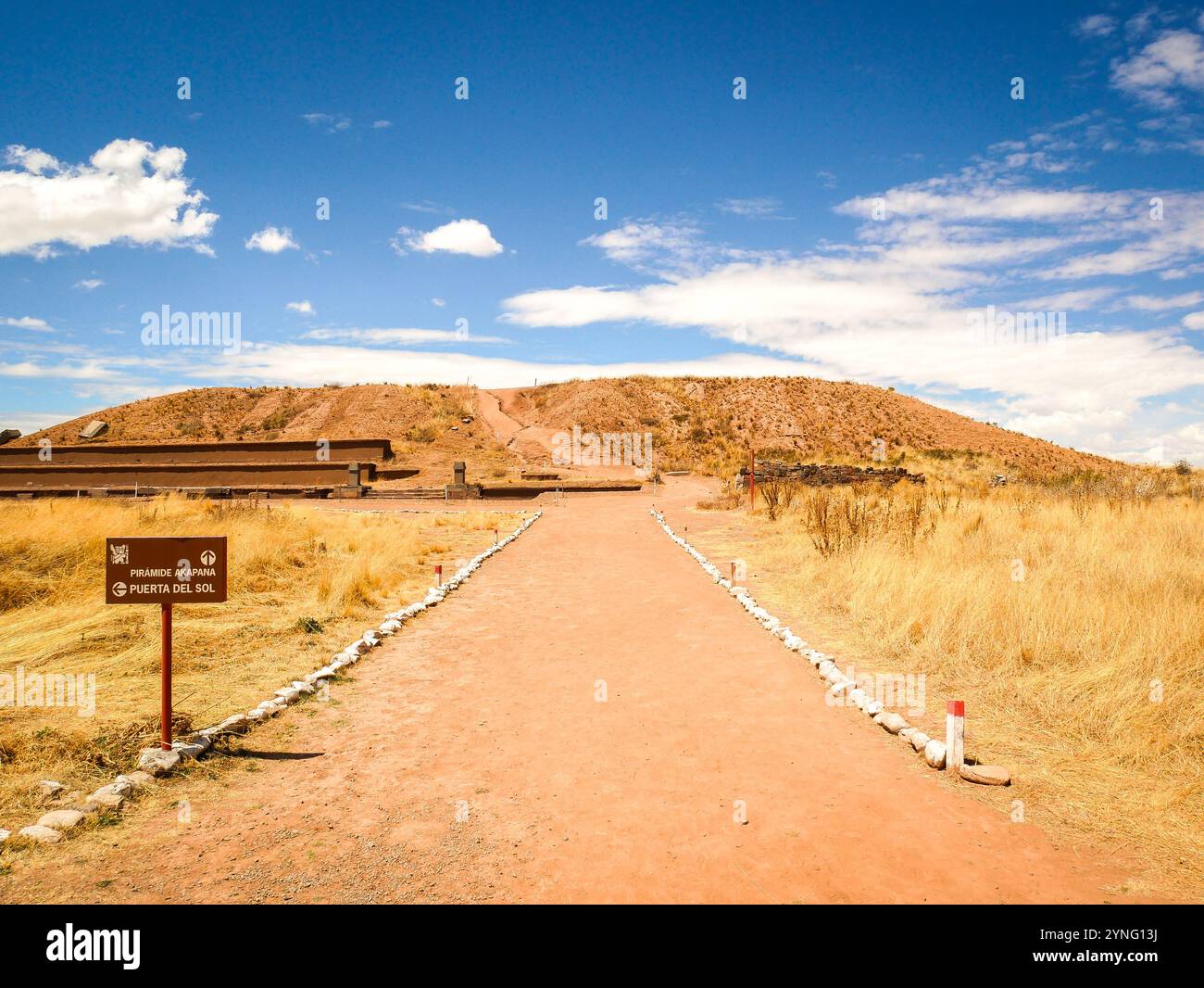 Road with White Stones Leading to the "Pyramid Akapana" According to a ...