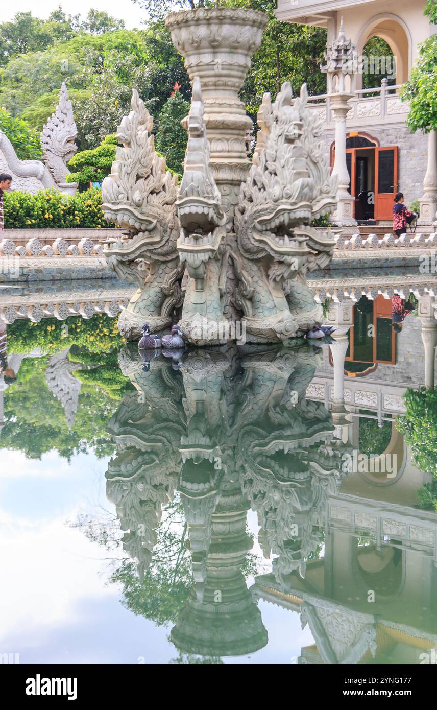 Buu Long Pagoda, built in 1942, showcases a unique blend of Southeast ...