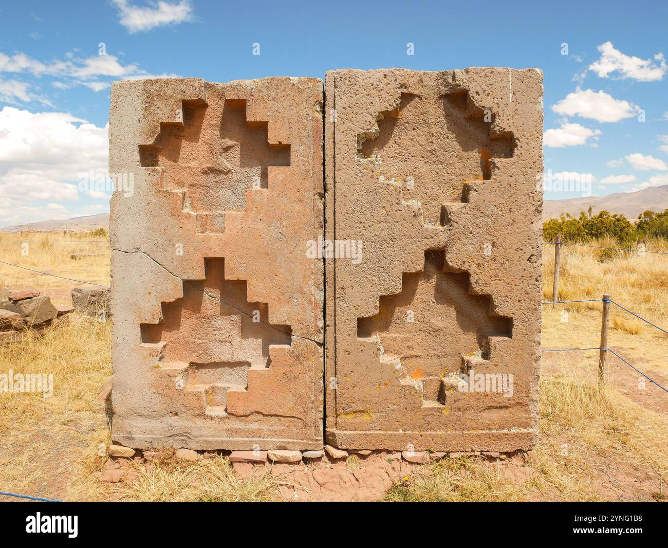 Stone Carving Representing the Andean Cross at the Archaeological Site ...
